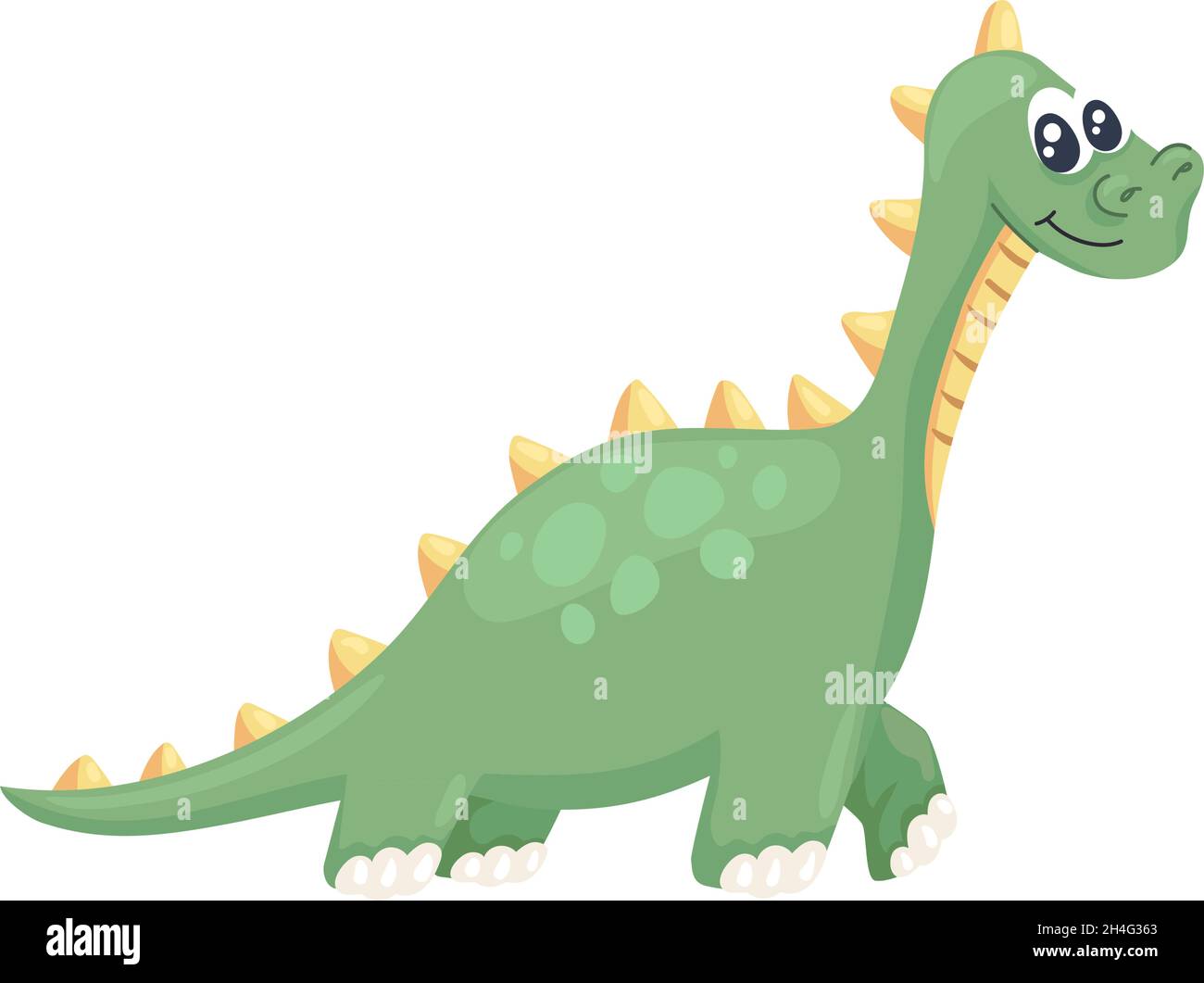 cute brachiosaurus character Stock Vector Image & Art - Alamy