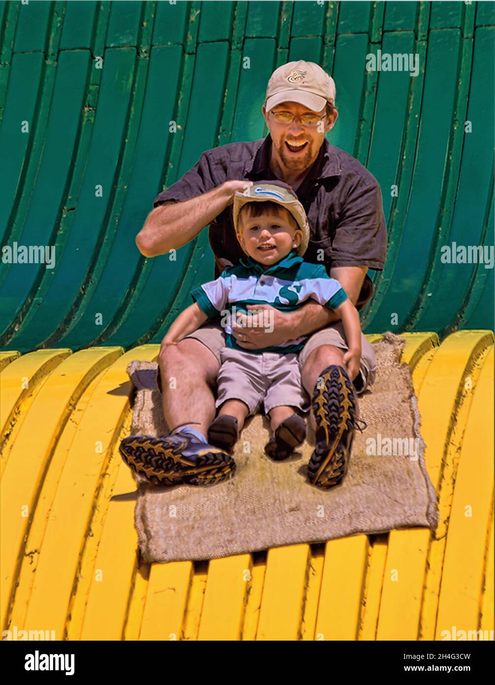 Father and son at the fair Stock Photo - Alamy