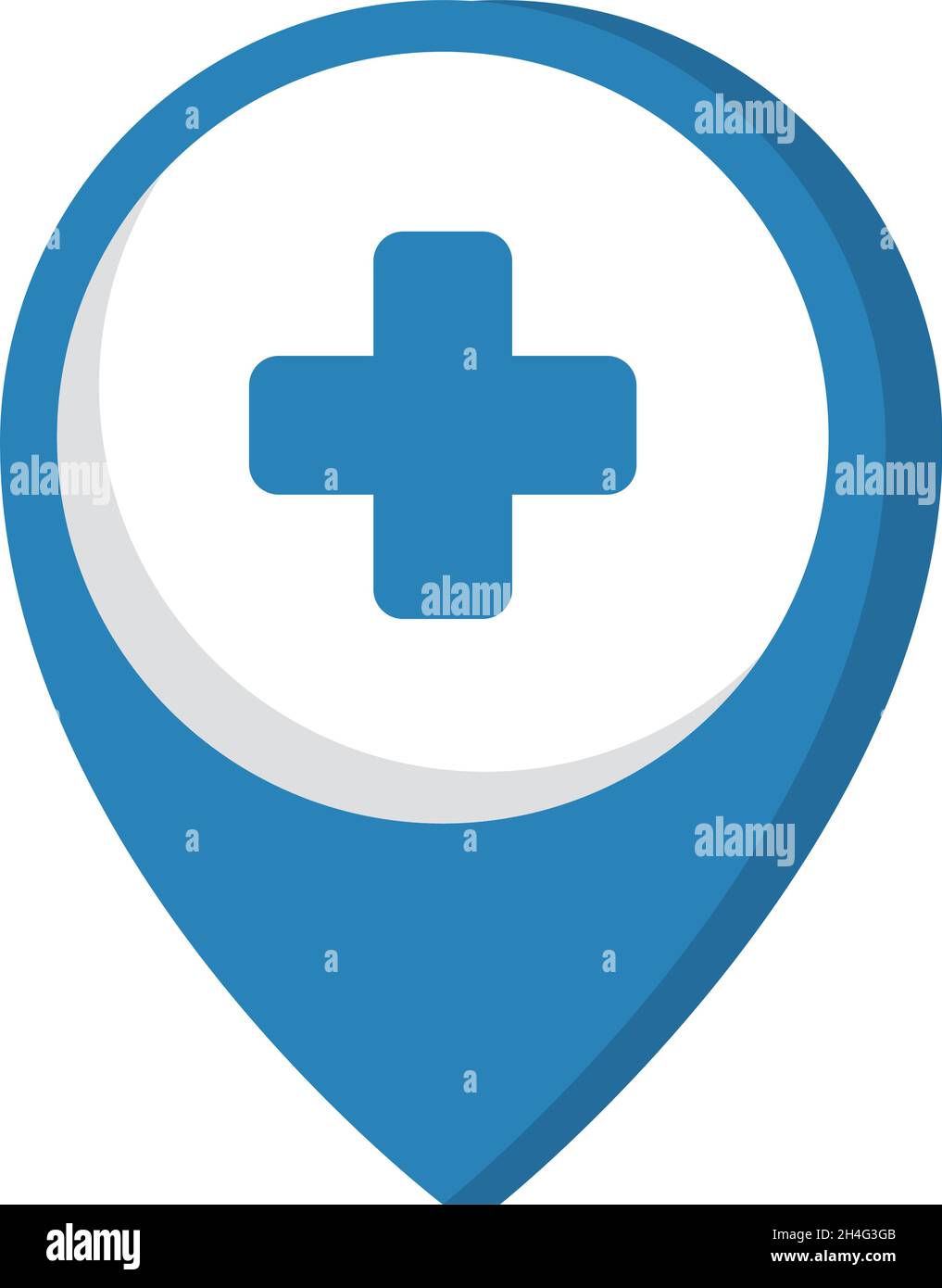 medical cross in pin Stock Vector Image & Art - Alamy
