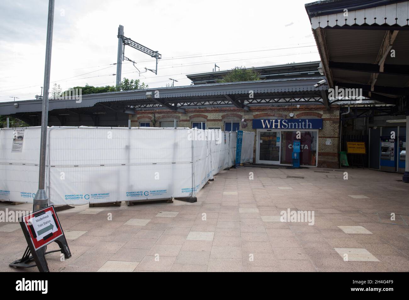 Maidenhead, UK. 27th July, 2021. A view of works to refurbish the ...