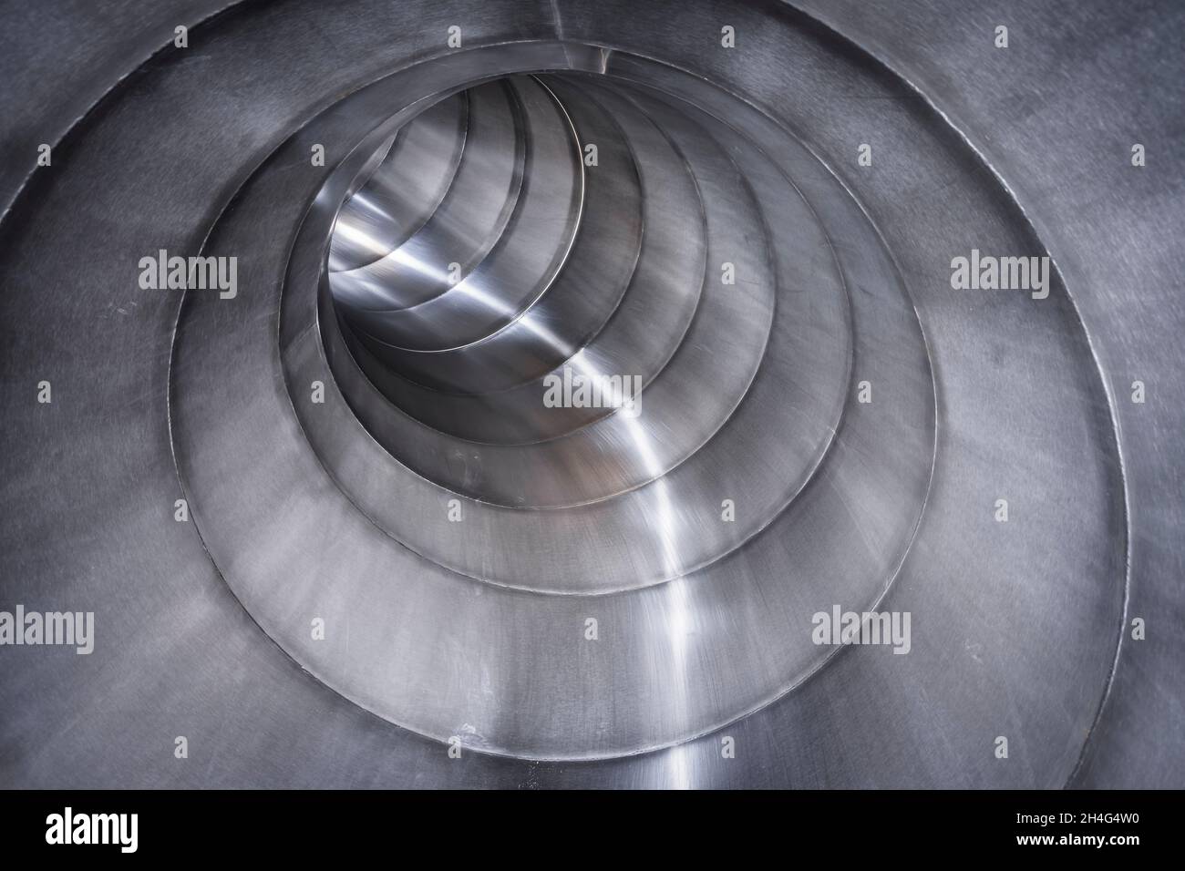 stainless steel playground sliding tube Stock Photo - Alamy