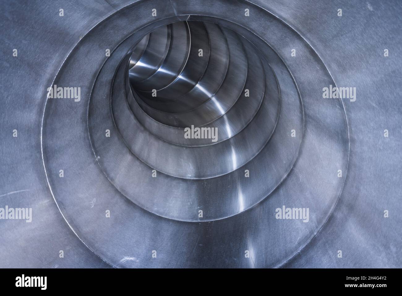 stainless steel playground sliding tube Stock Photo - Alamy