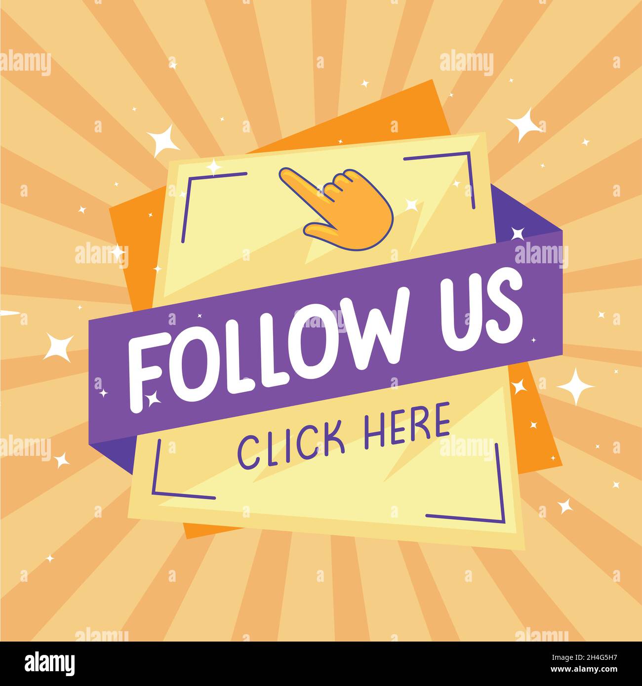 follow us label Stock Vector Image & Art - Alamy