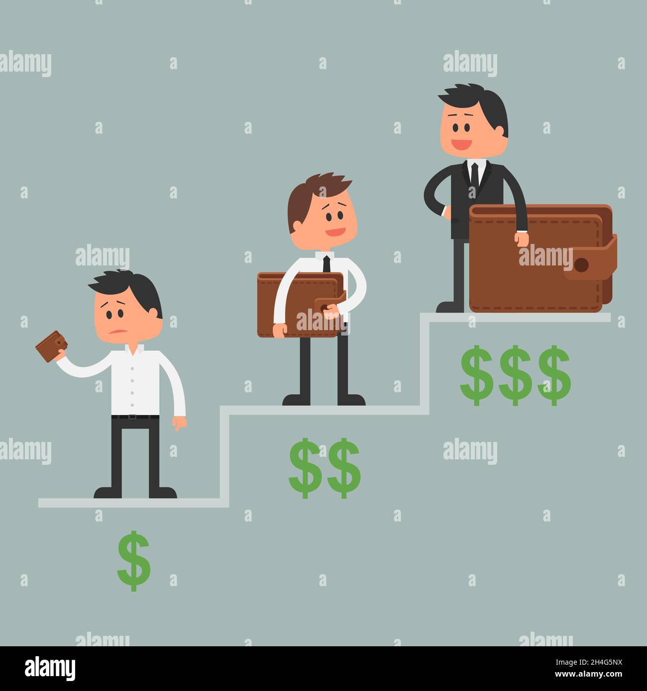 Business concept vector illustration in flat style. Money investment ...