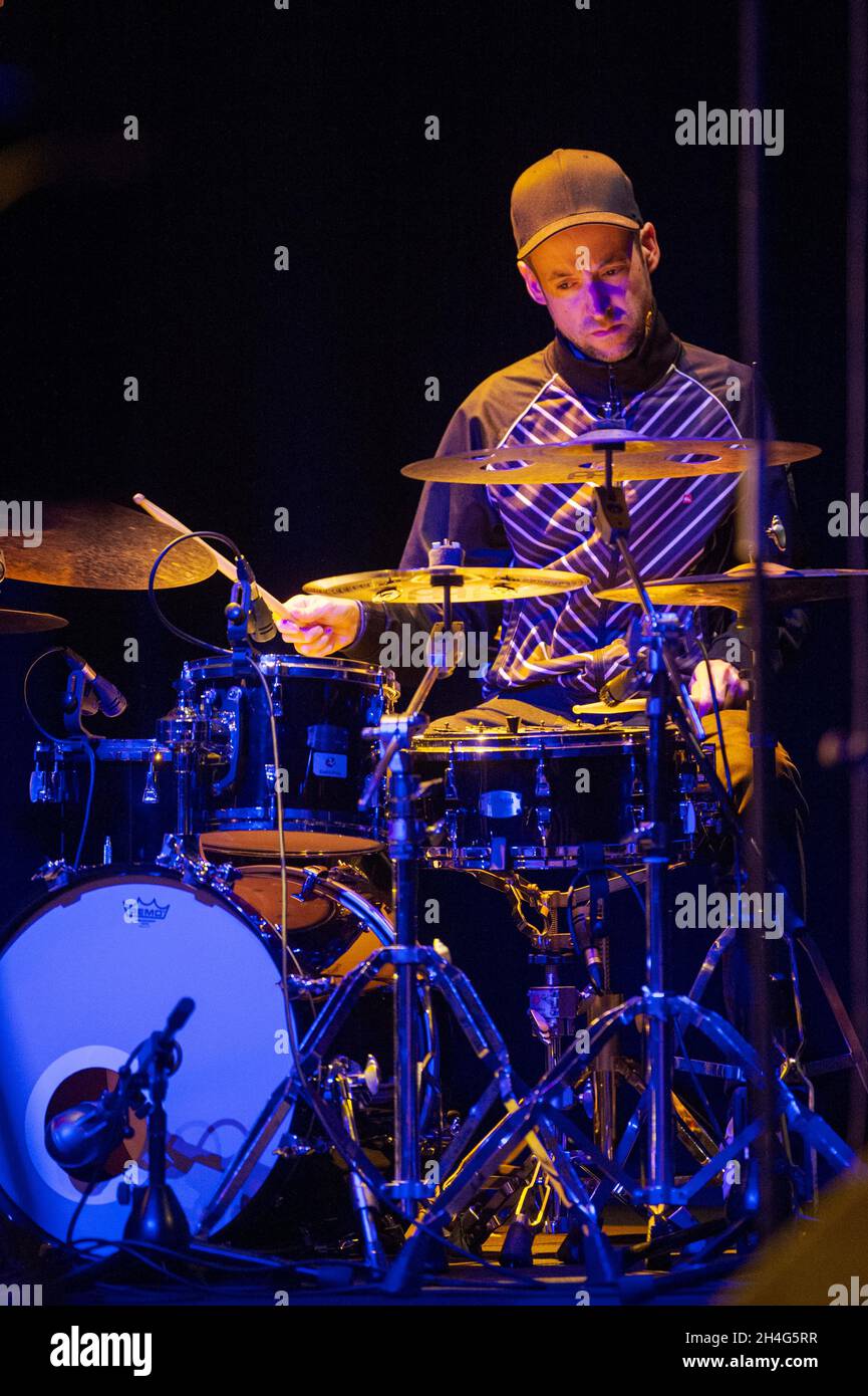 BARCELONA NOV 02: Drummer Richard Spaven of American singer and ...
