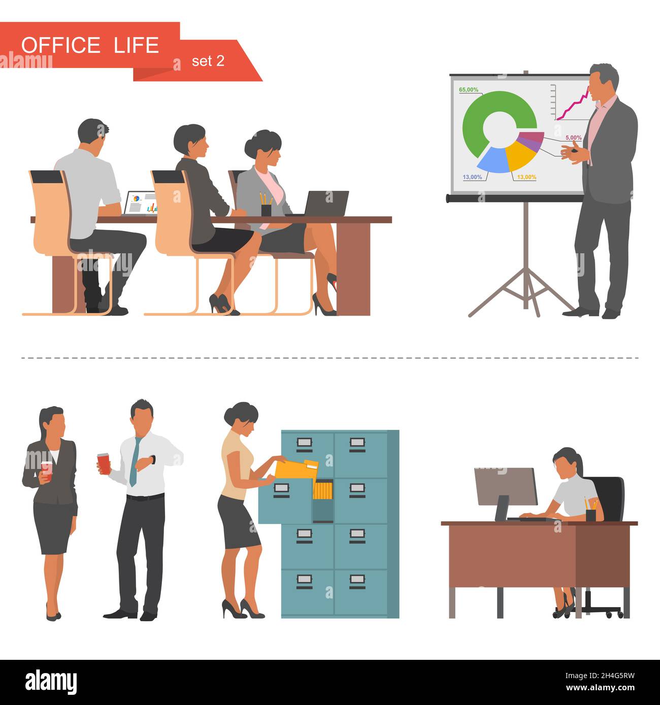 Employee worker workers staff job working work Stock Vector Images - Alamy