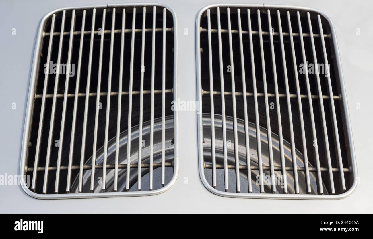 Close up detail of the rear vents on a replica of James Dean's Porsche ...