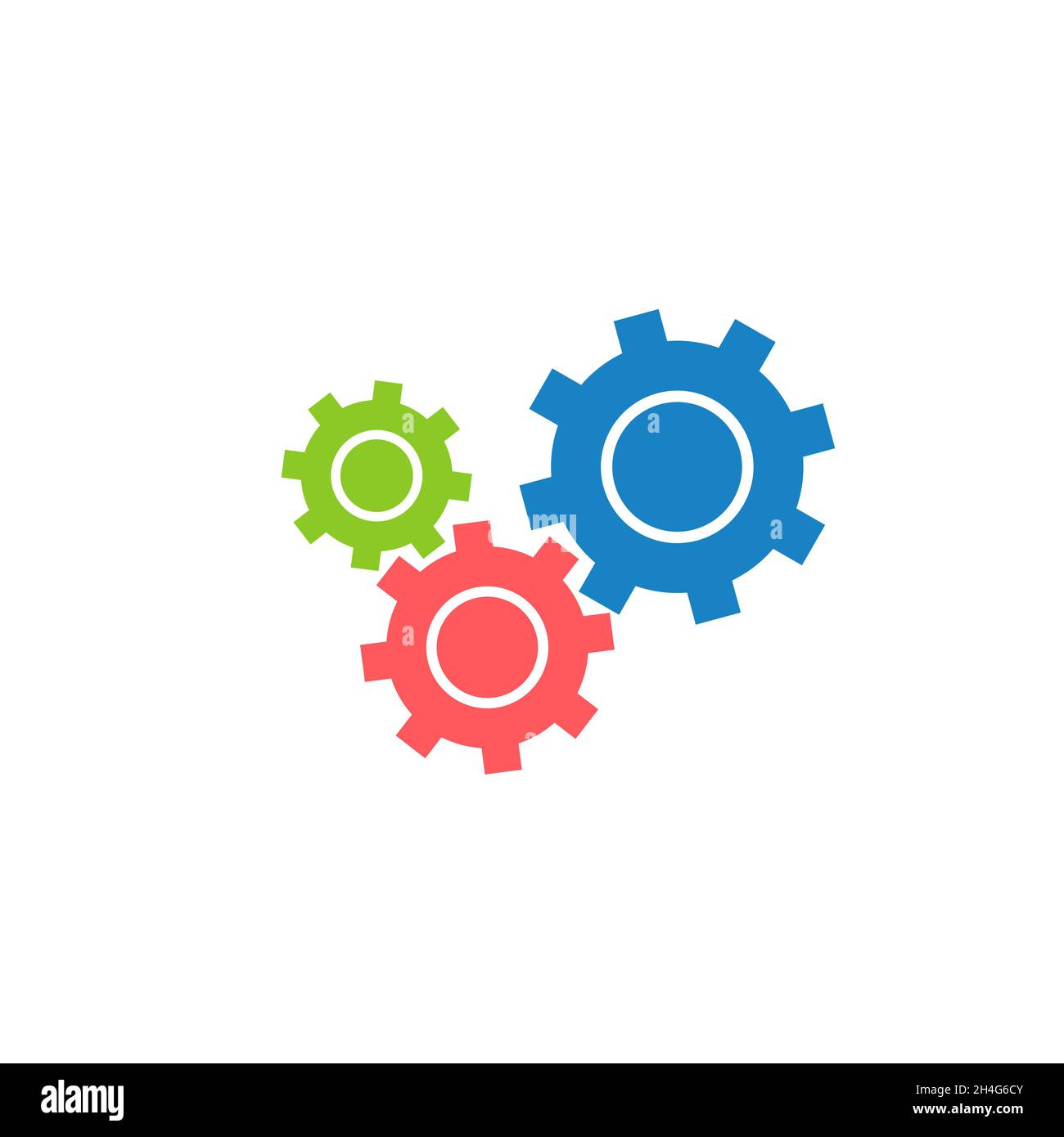 3 cogs isolated Stock Vector Images - Alamy