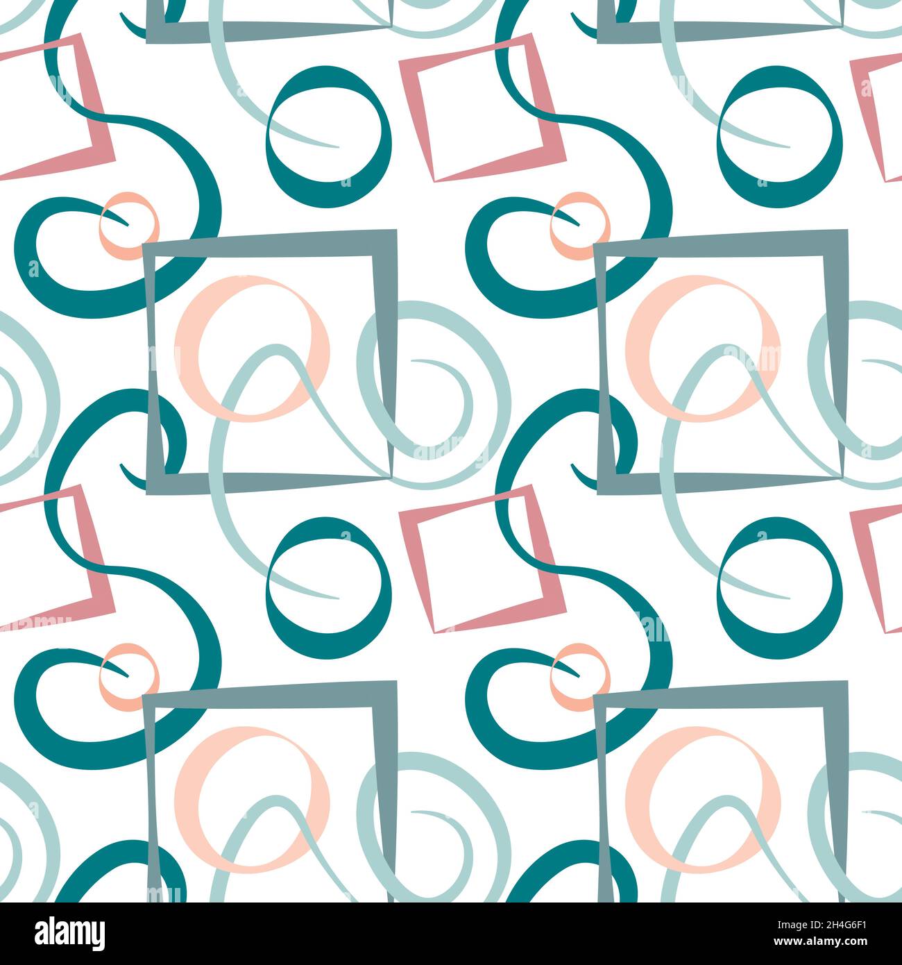 Seamless pattern, infinite texture - Illustration on a square ...