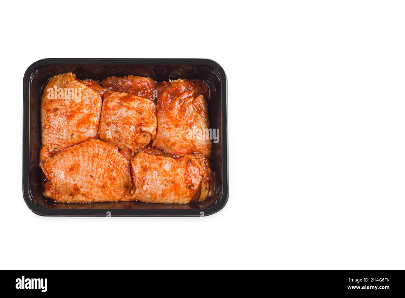 Chicken semi-cooked thighs. isolated object.Raw chicken thighs ...