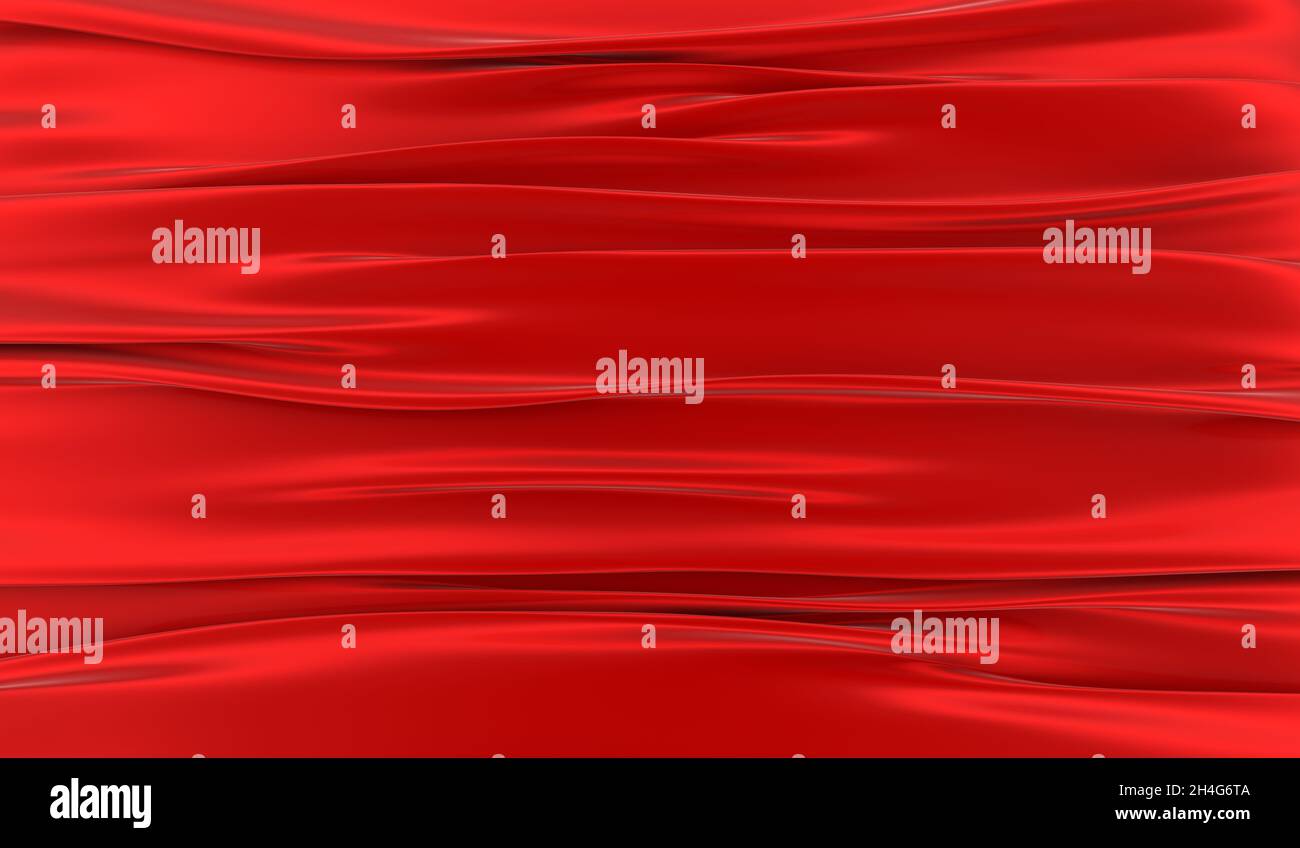 Red silk background. Waves of red silk full screen. Abstract elegant ...