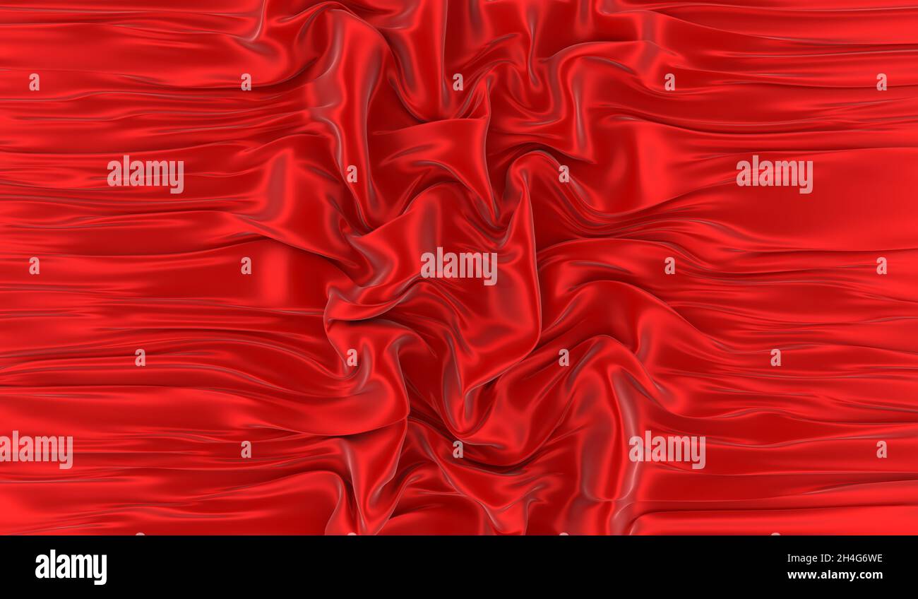 Red silk background. Waves of red silk full screen. Abstract elegant ...