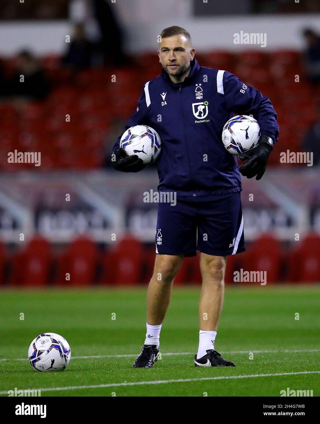 Nottingham Forest goalkeeping coach Danny Alcock ahead of the Sky Bet ...