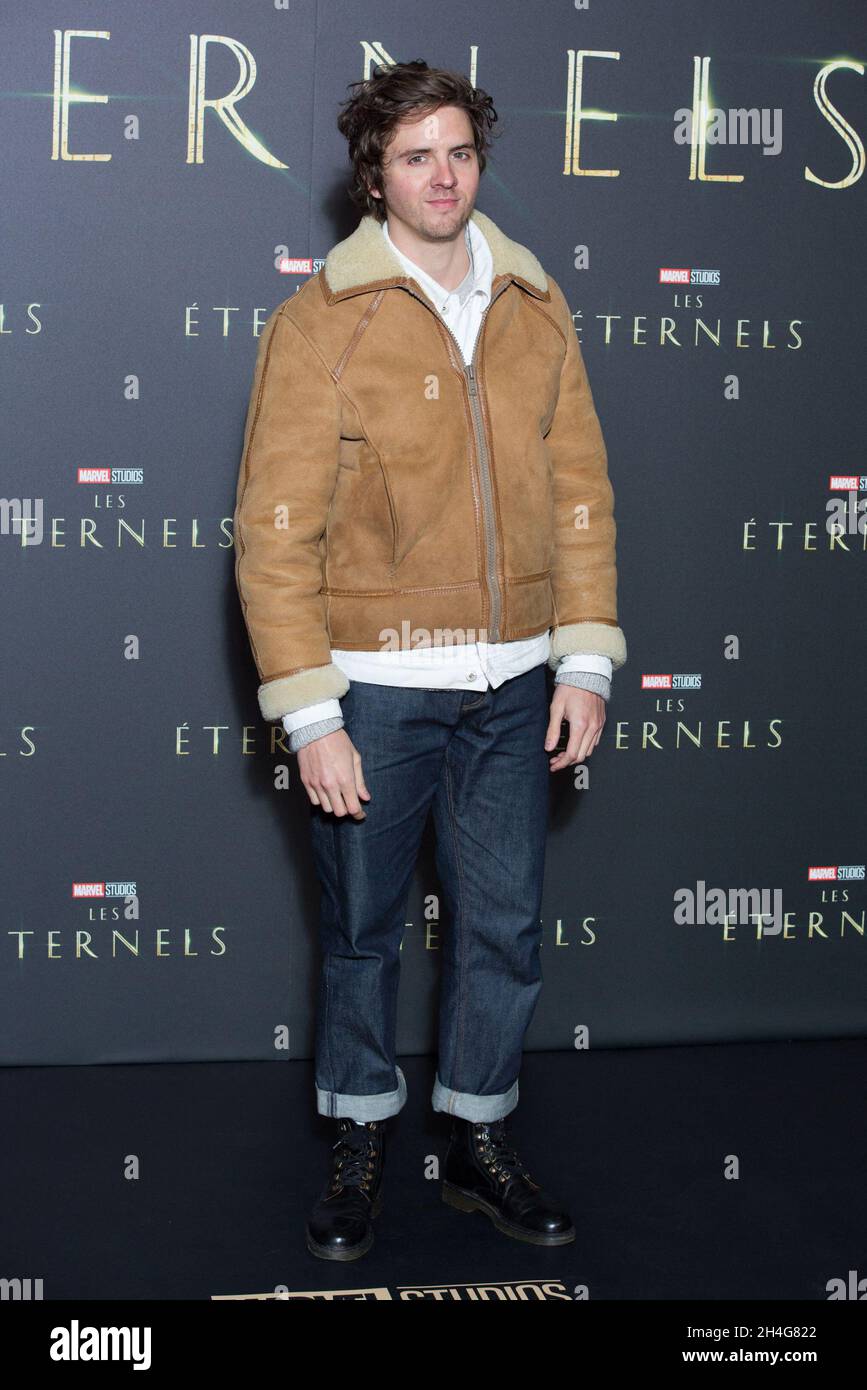 Paris, France. November 02, 2021, Thomas Soliveres attend the 'Les Eternels' Paris film premiere ...