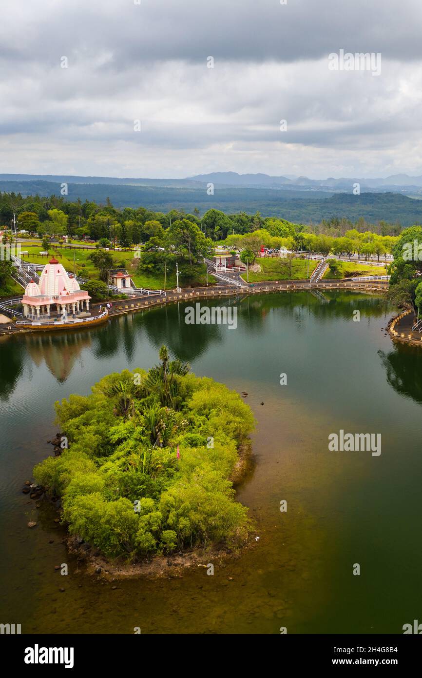 The Ganga Talao Temple in Grand bassin, Savanne, Mauritius Stock Photo ...