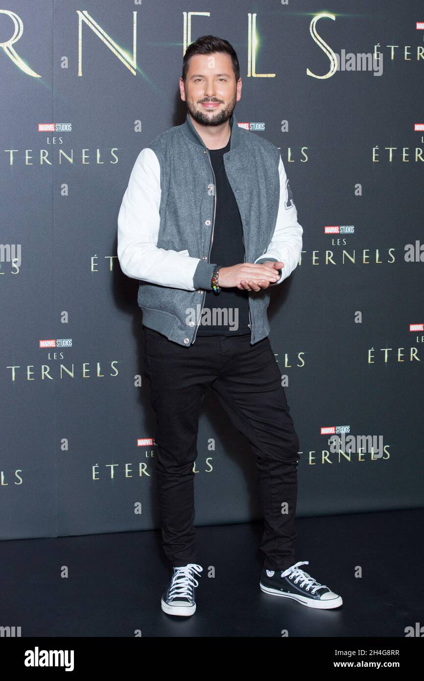 Paris, France. November 02, 2021, Maxime Gueny attend the 'Les Eternels ...