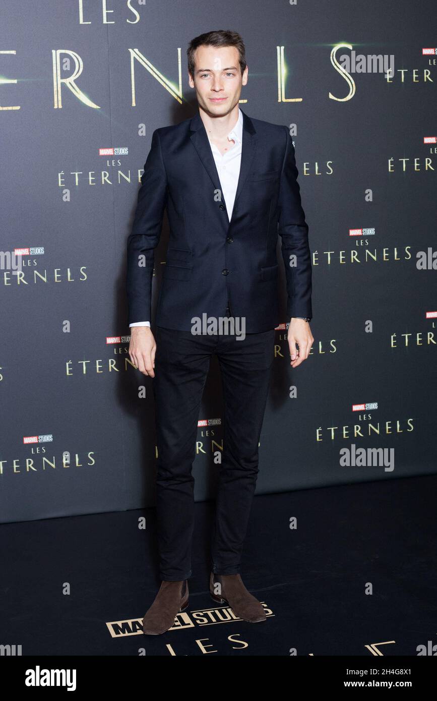 Paris, France. November 02, 2021, Louis Morin attend the 'Les Eternels ...