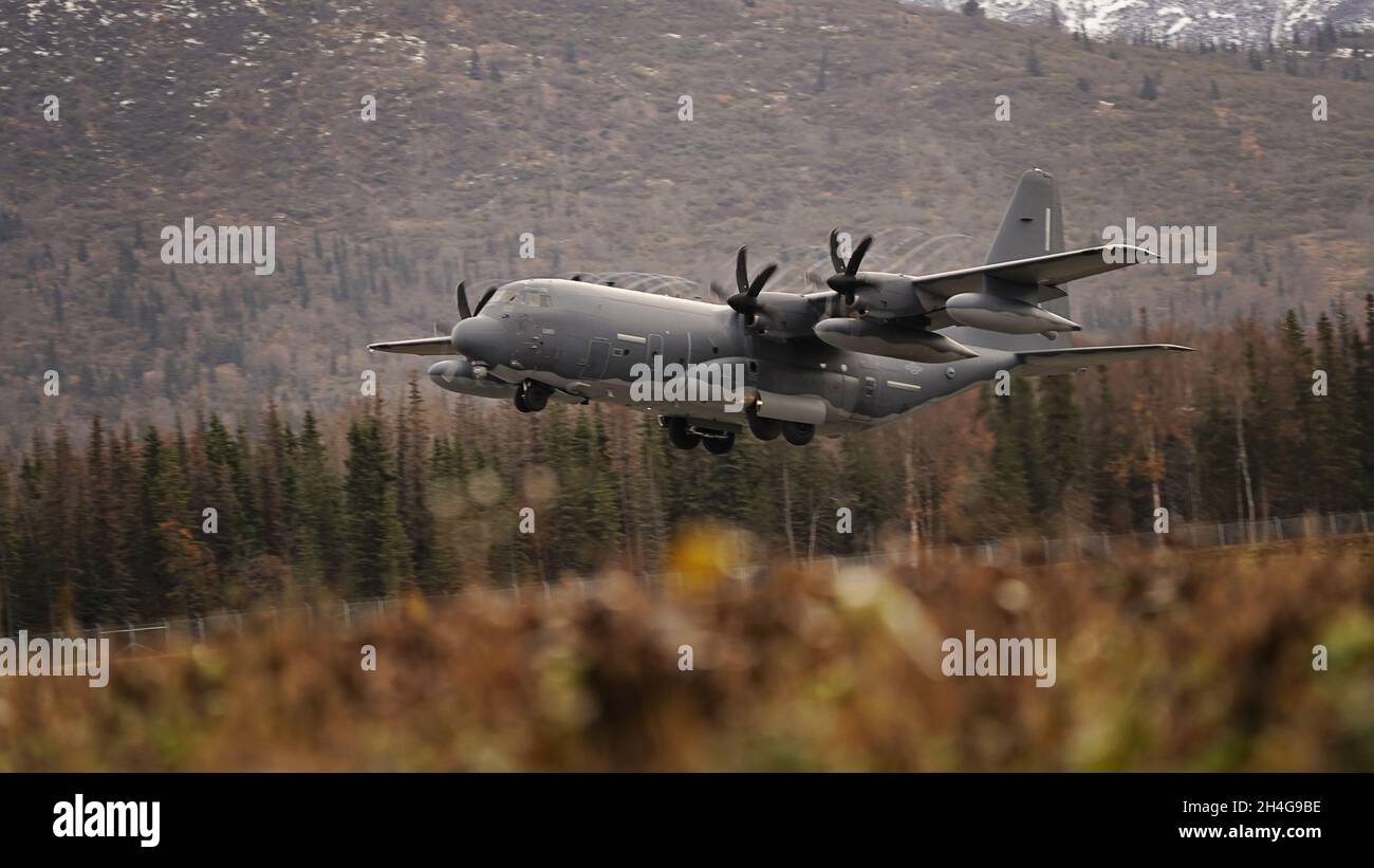 An Alaska Air National Guard HC-130J Combat King II operated by aircrew ...