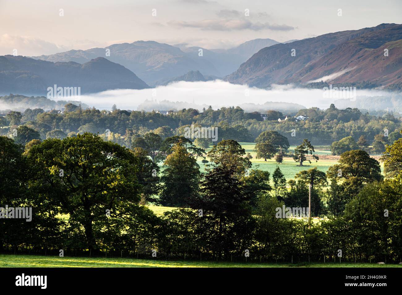 Early morning Fog over Keswick, taken from Applethwaite and Millbeck ...