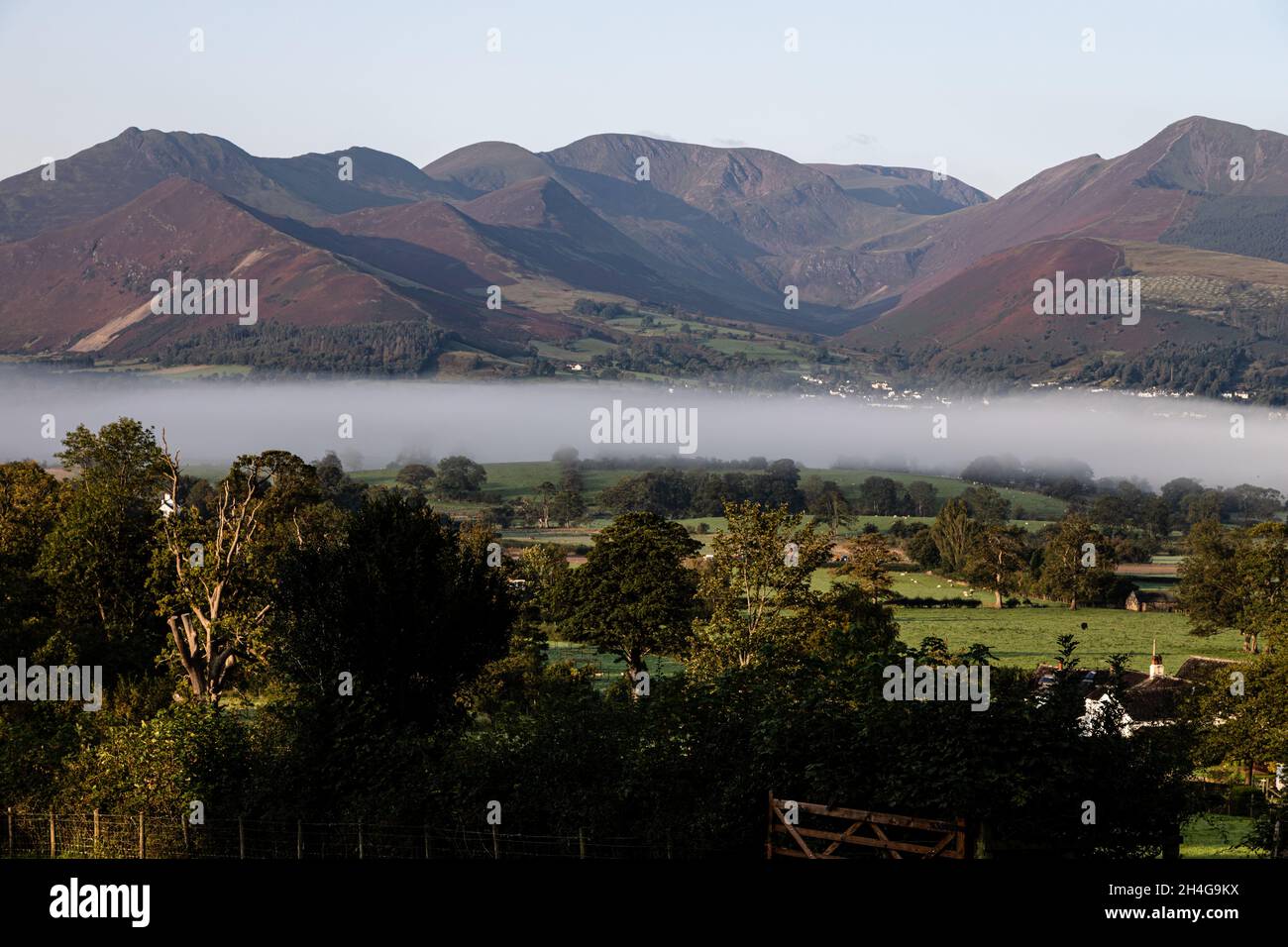 Early morning Fog over Keswick, taken from Applethwaite and Millbeck ...