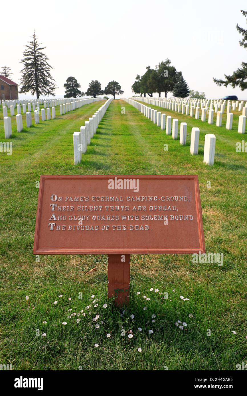 Custer National Cemetery in Little Bighorn Battlefield National ...