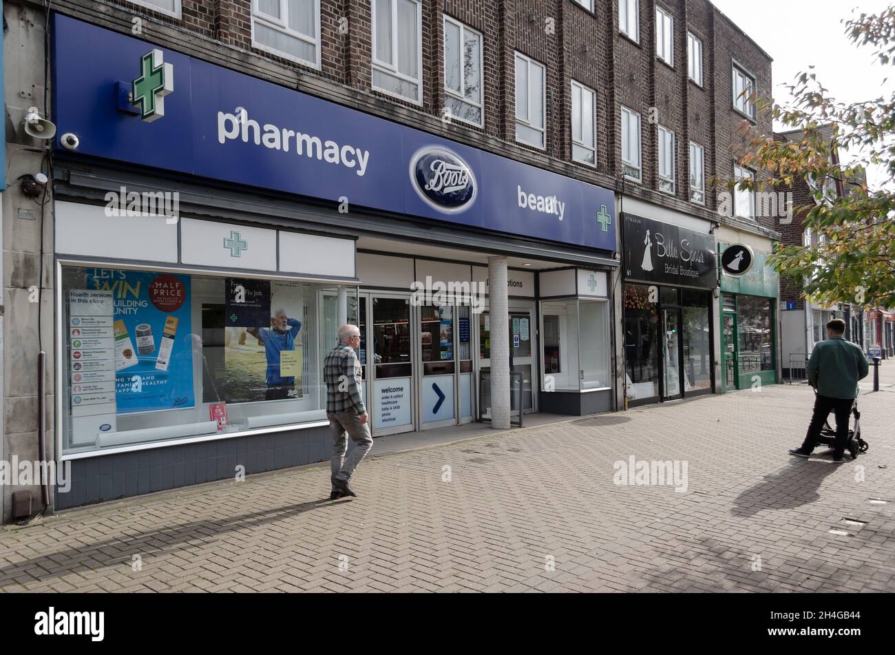 High street shops with apartments above, along Corbets Tey Road in ...
