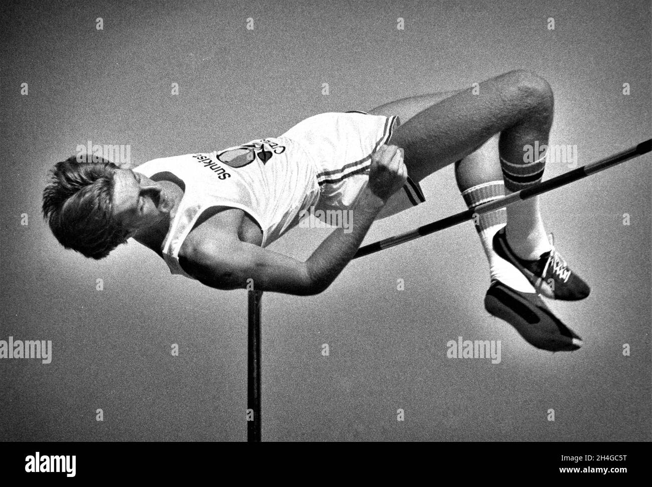 Dwight Stones in 1970's on the Sunquist track team Stock Photo - Alamy