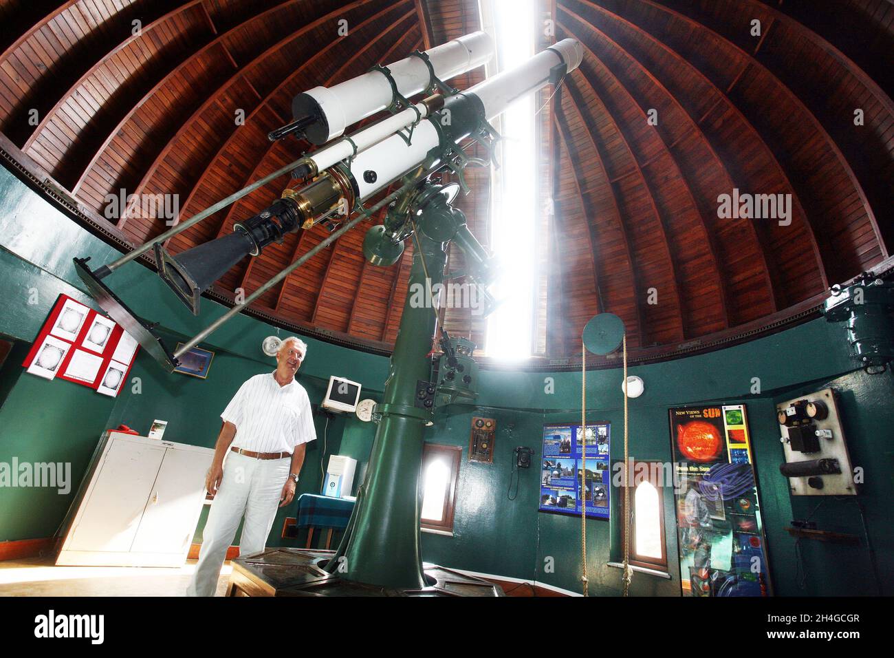 ISTANBUL, TURKEY - SEPTEMBER 2: Astronomical observatory telescope at ...