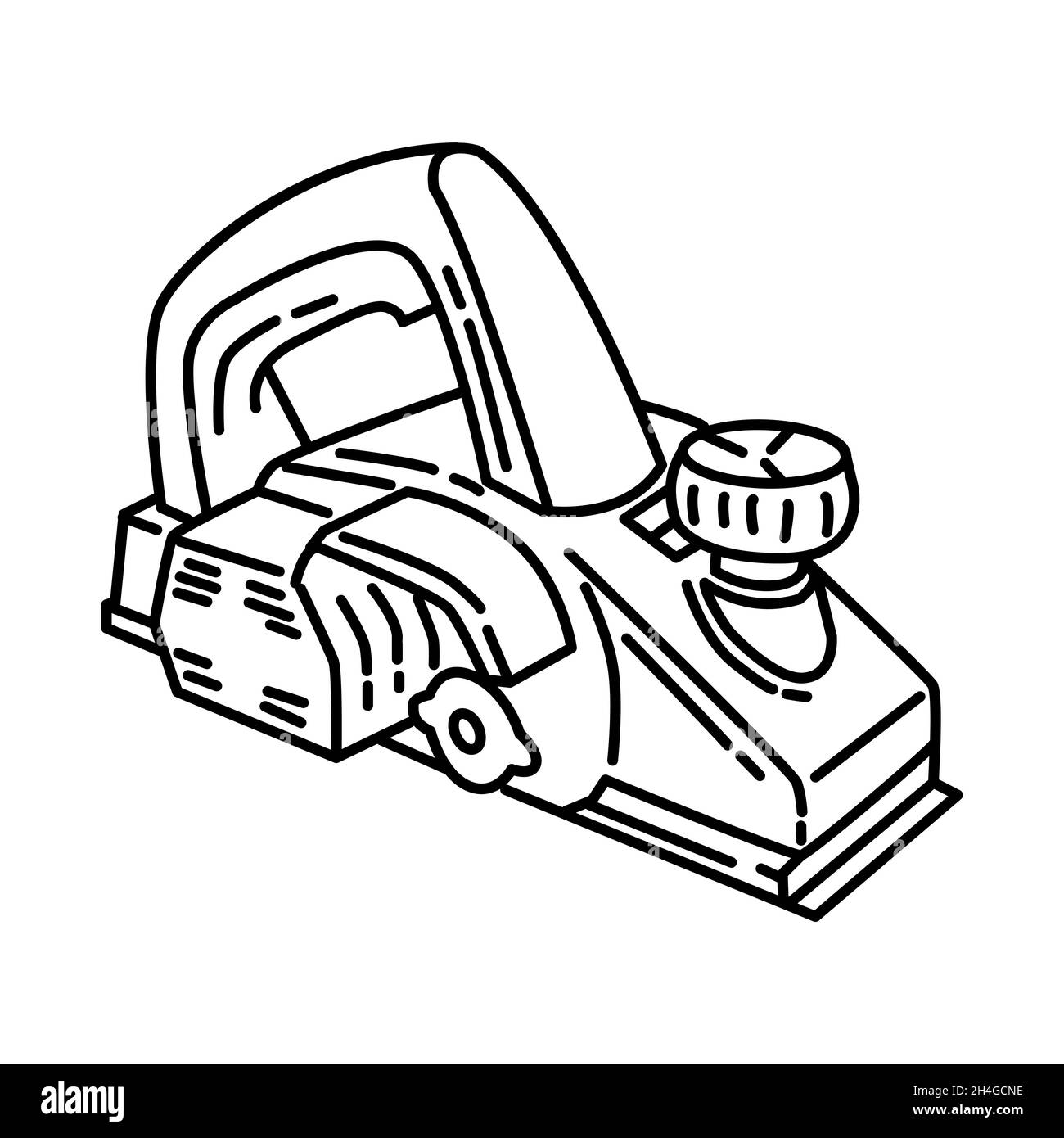 Jack Plane Part of Contractor Material and Equipment Device Hand Drawn ...