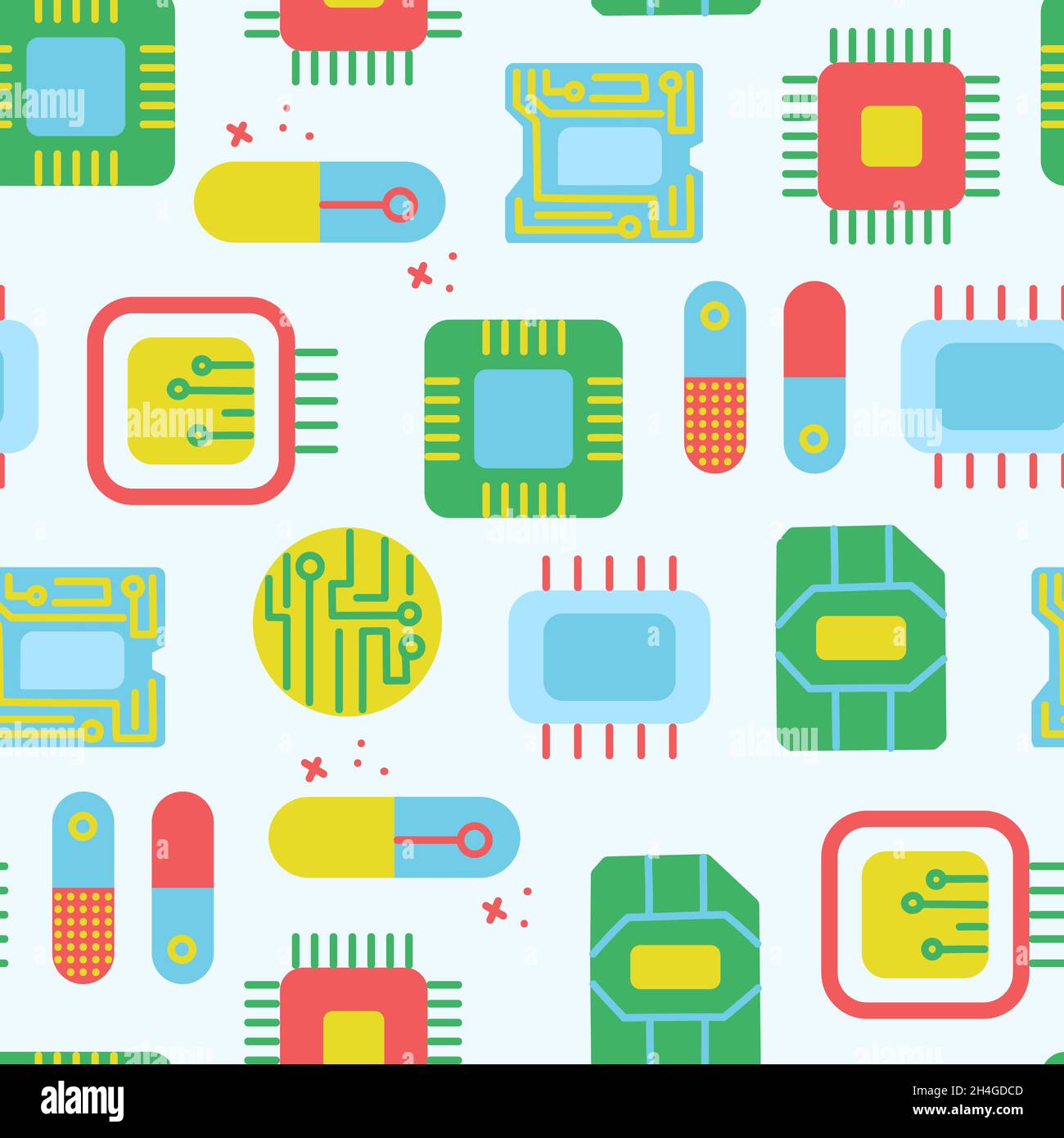 Seamless electronic pattern computer circuit hi-res stock photography ...