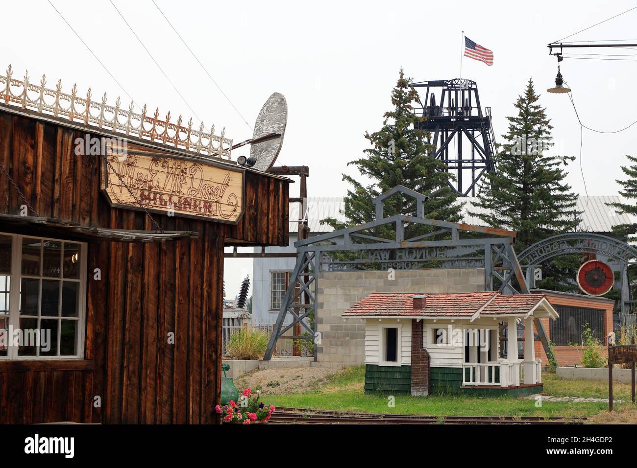 Old mine yard in World Museum of Mining.Butte.Montana.USA Stock Photo ...