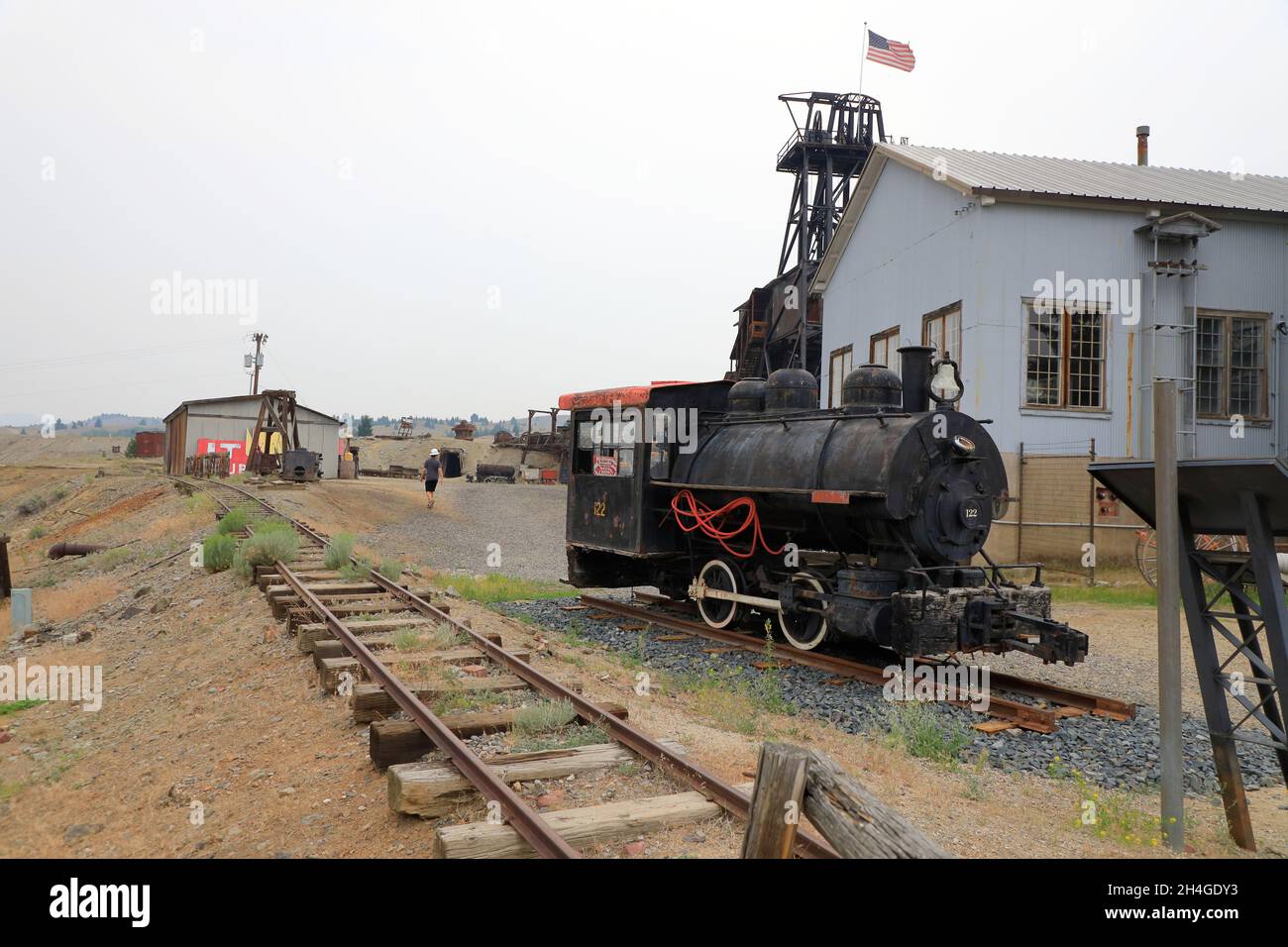 Old mine yard in World Museum of Mining.Butte.Montana.USA Stock Photo ...