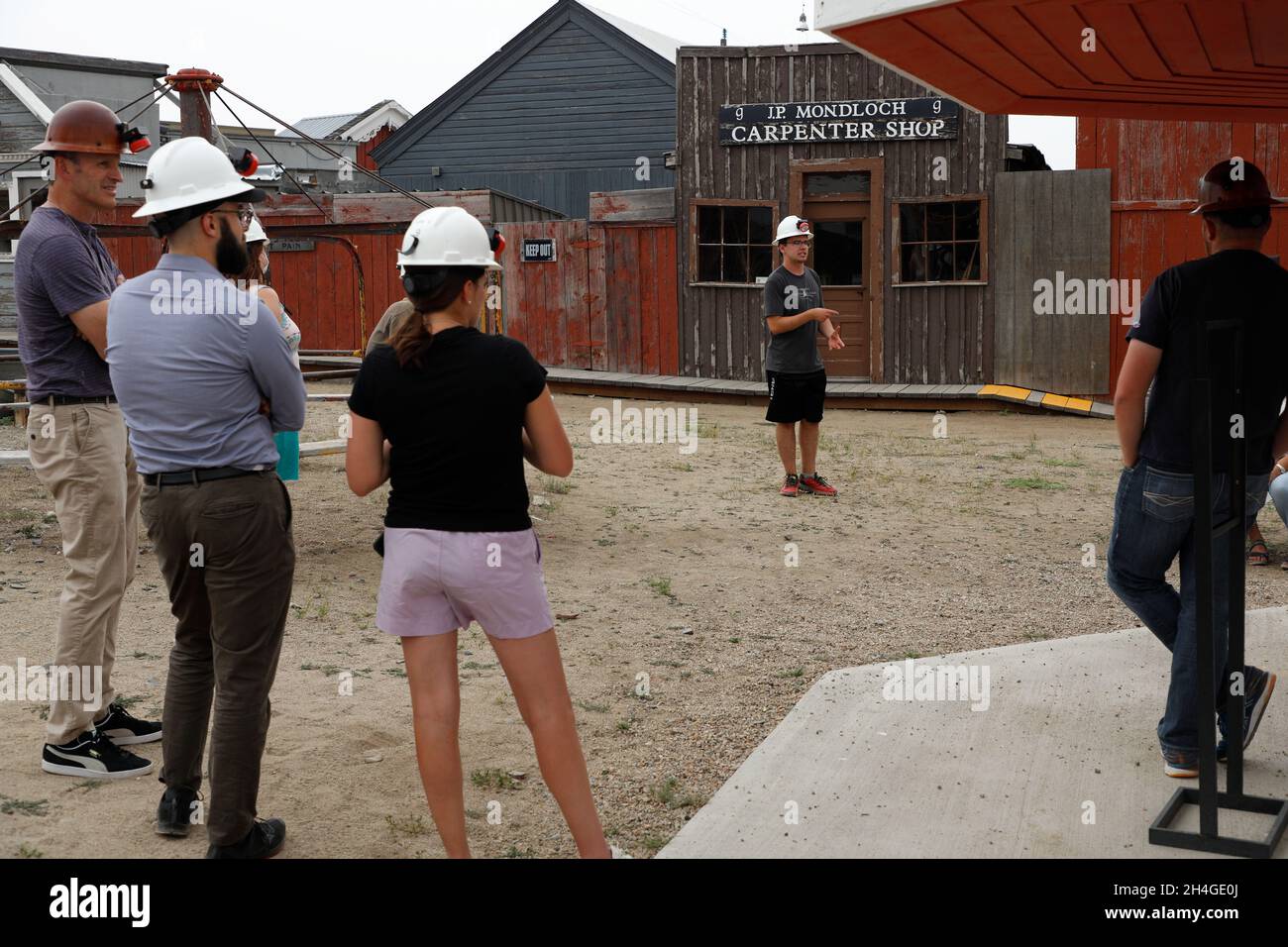 Guided tour in Orphan Girl Mine yard.World Museum of Mining.Butte ...