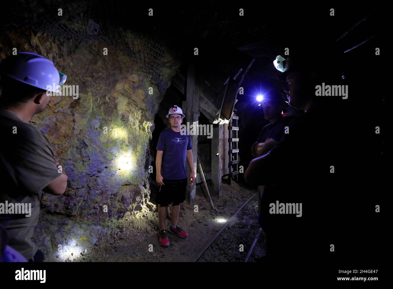 Underground mine tour inside of Orphan Girl Mine.World Museum of Mining ...