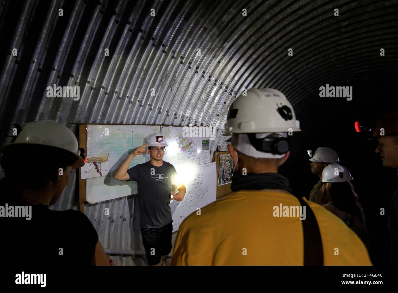 Underground mine tour inside of Orphan Girl Mine.World Museum of Mining ...