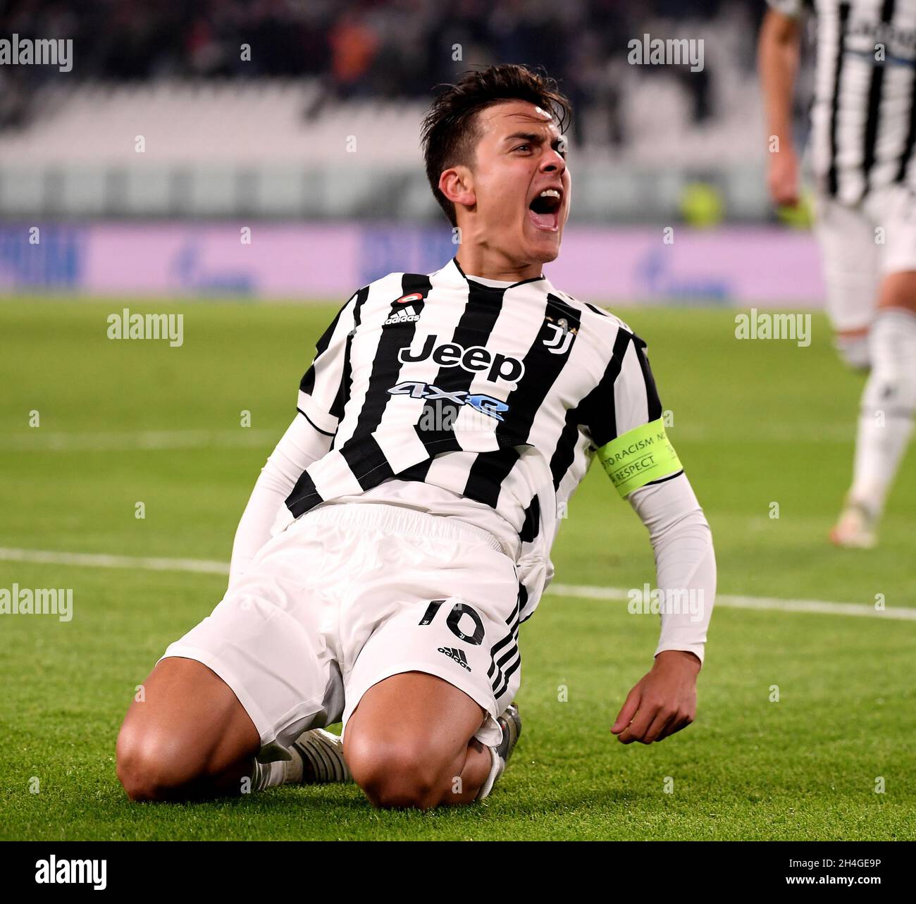 Turin, Italy. 2nd Nov, 2021. Juventus' Paulo Dybala celebrates his goal ...