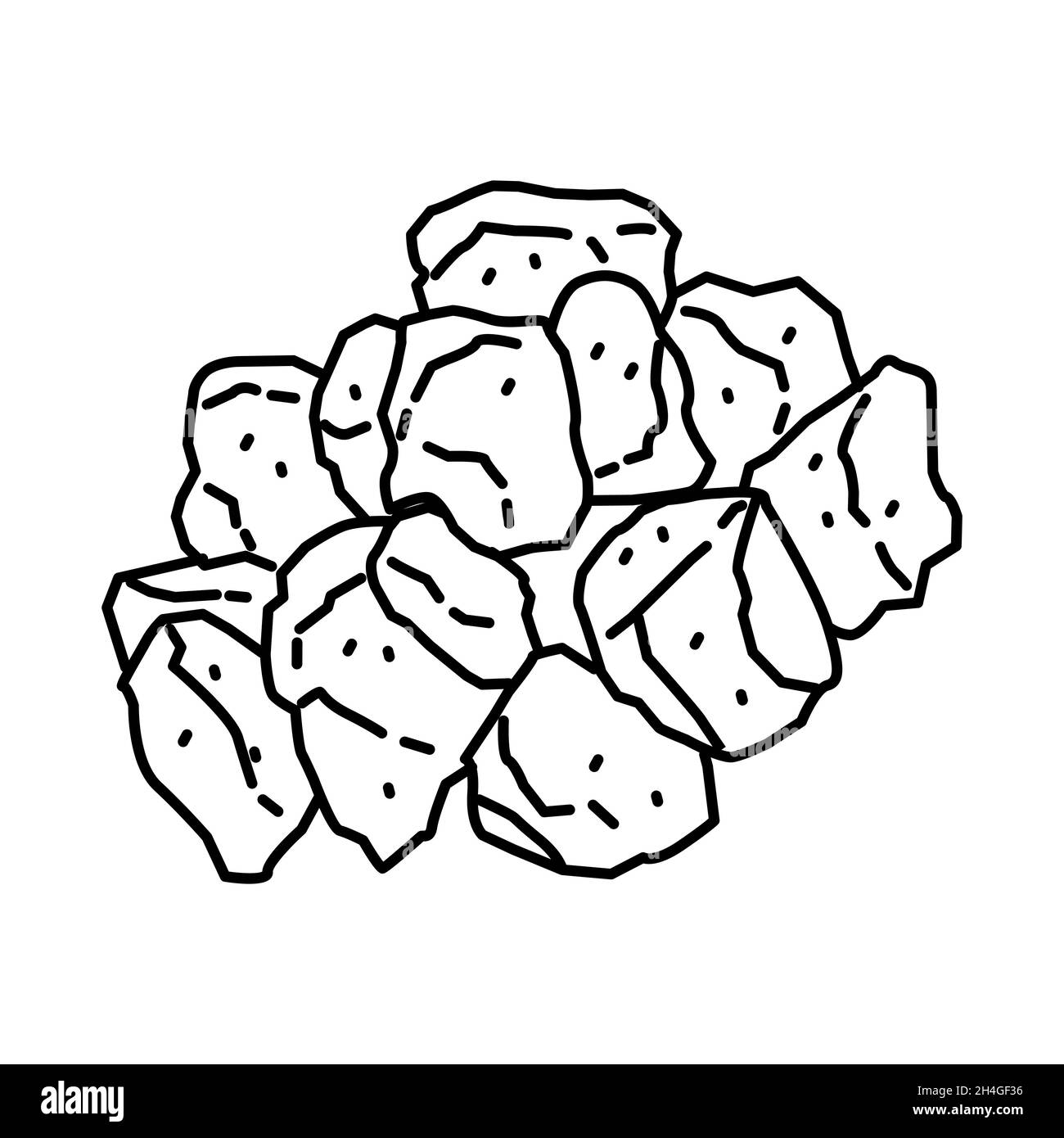 Aggregate Part of Contractor Material and Equipment Device Hand Drawn ...