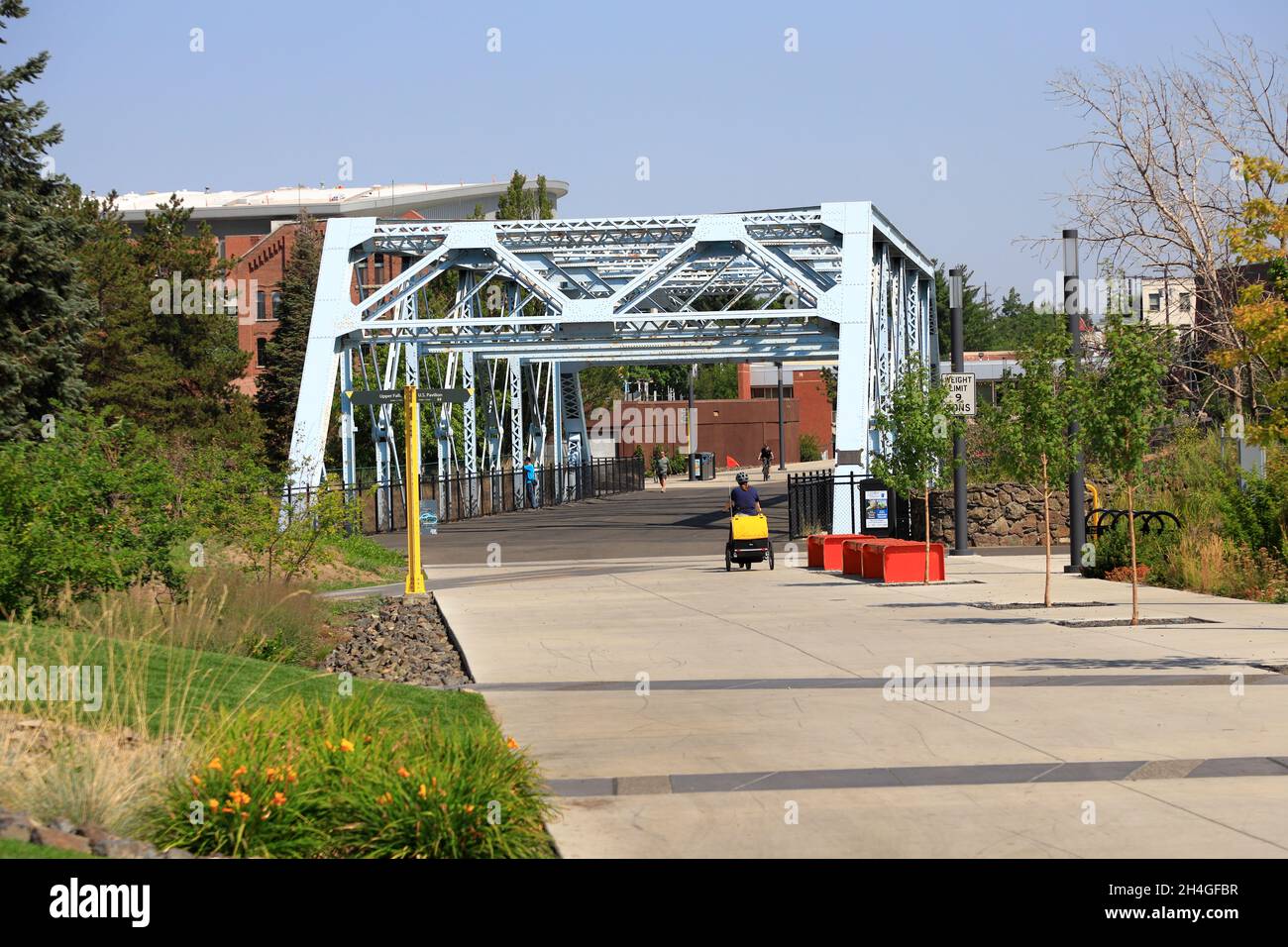 Historic Blue Bridge a steel bridge build in 1916 in Riverfront Park ...