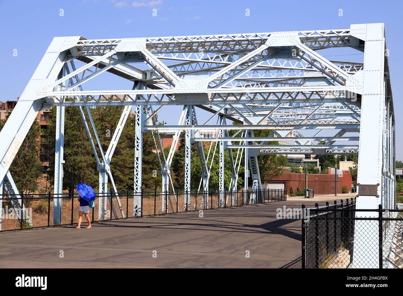 Historic Blue Bridge a steel bridge build in 1916 in Riverfront Park ...