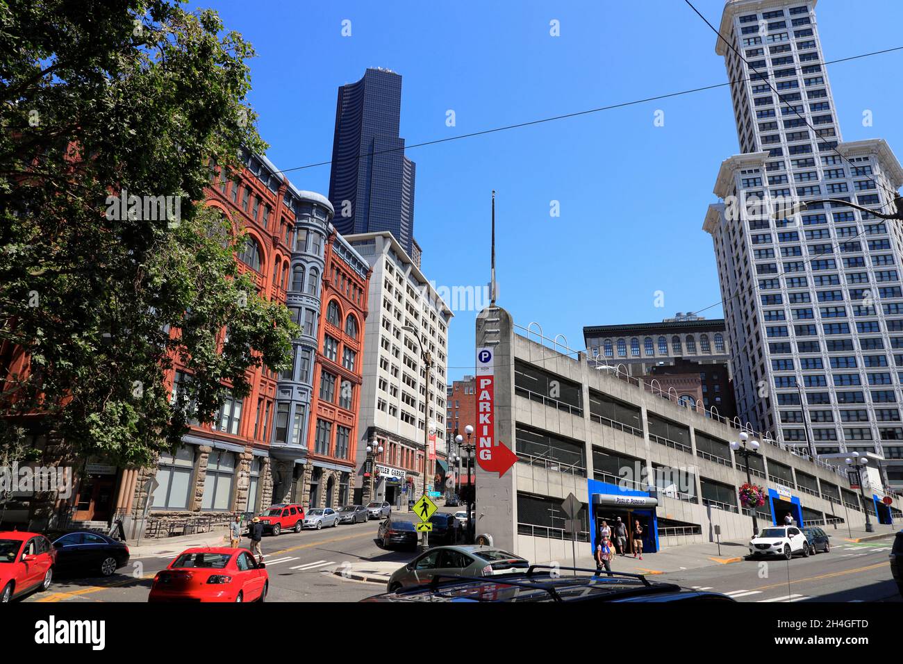 The view of historic Smith Tower with Columbia Center the tallest ...