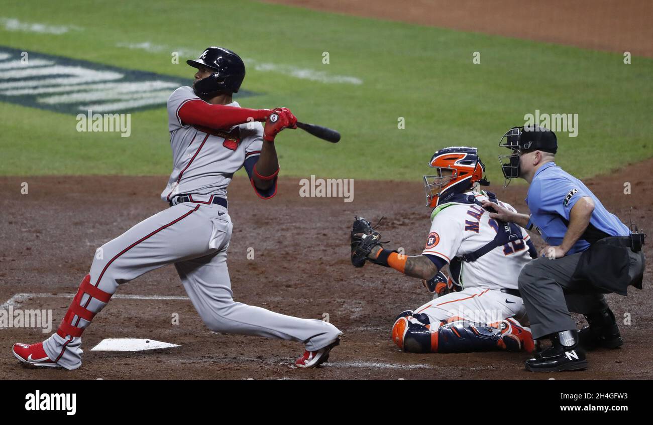 Houston, United States. 02nd Nov, 2021. Atlanta Brave designated hitter ...