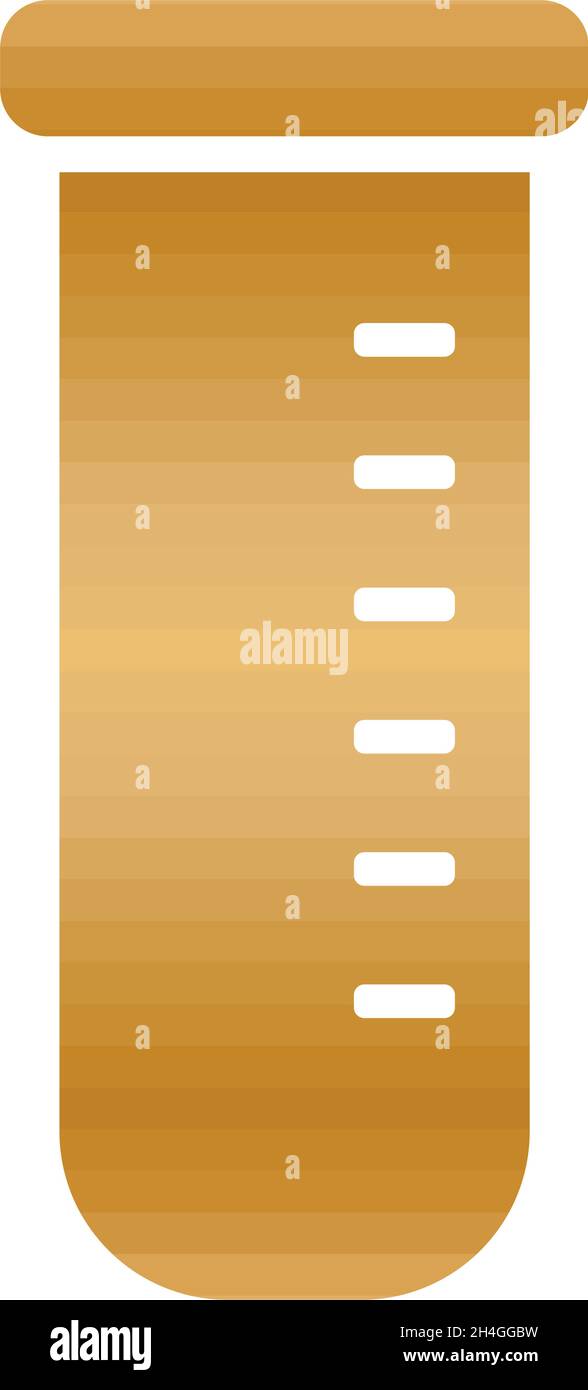 golden test tube icon on white background Stock Vector Image & Art - Alamy