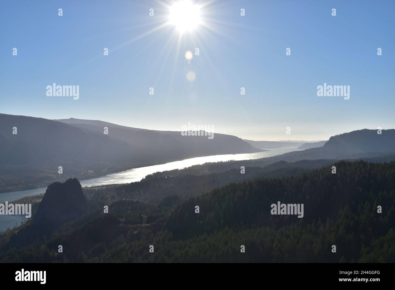 Late afternoon views from the Hamilton Mountain Trail hike on a clear ...