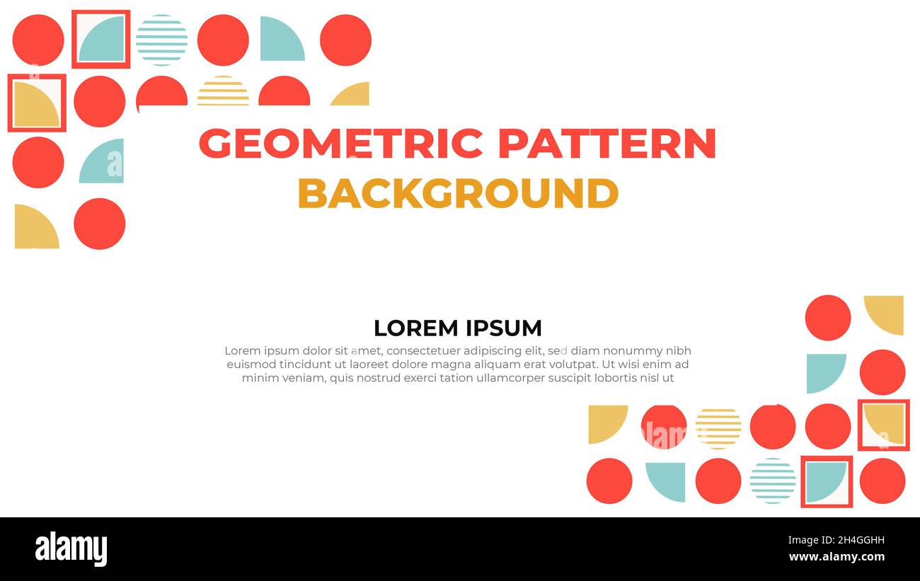 abstract colorful geometric pattern background design template Stock ...