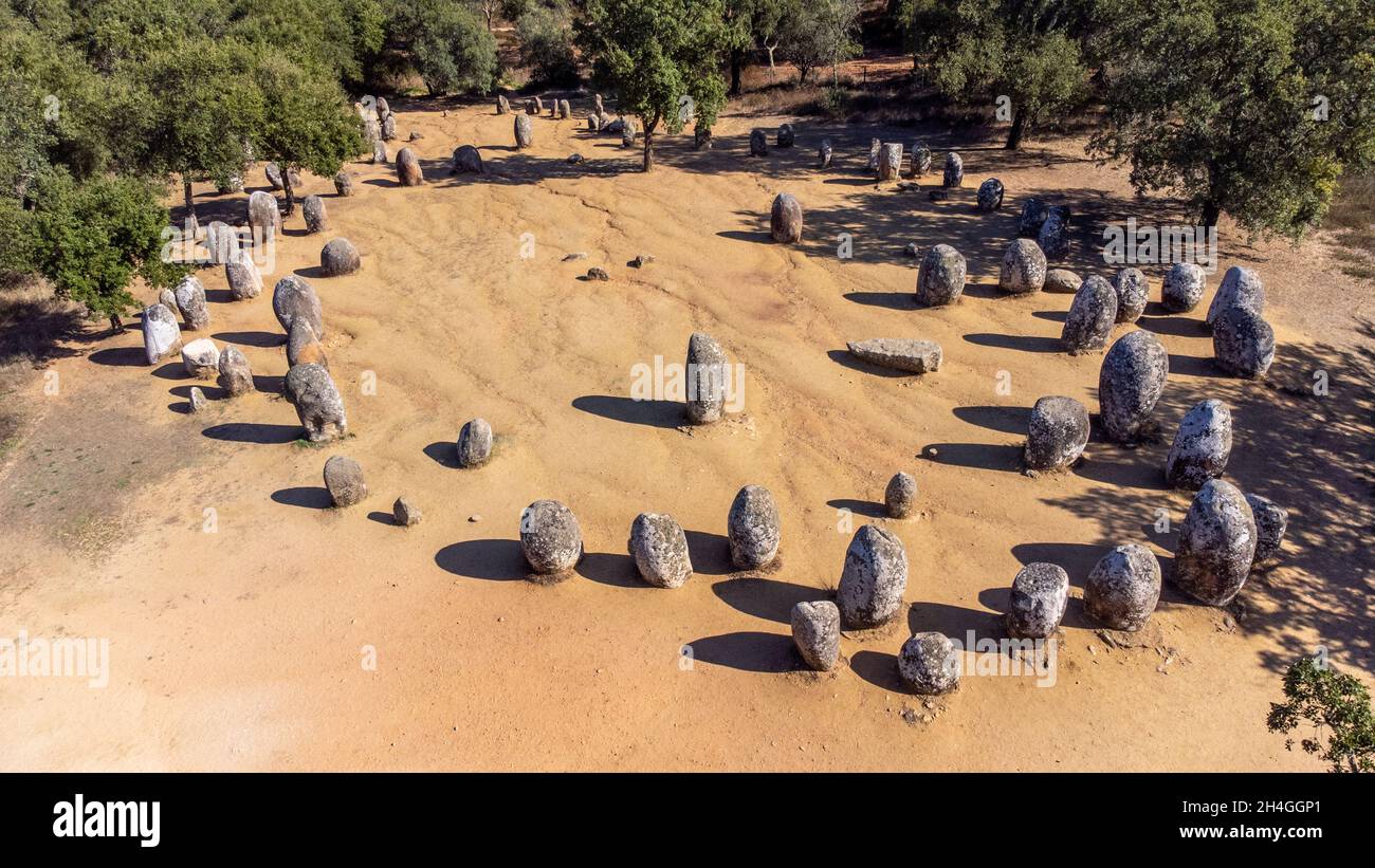 Cromlech of the almendres hi-res stock photography and images - Alamy