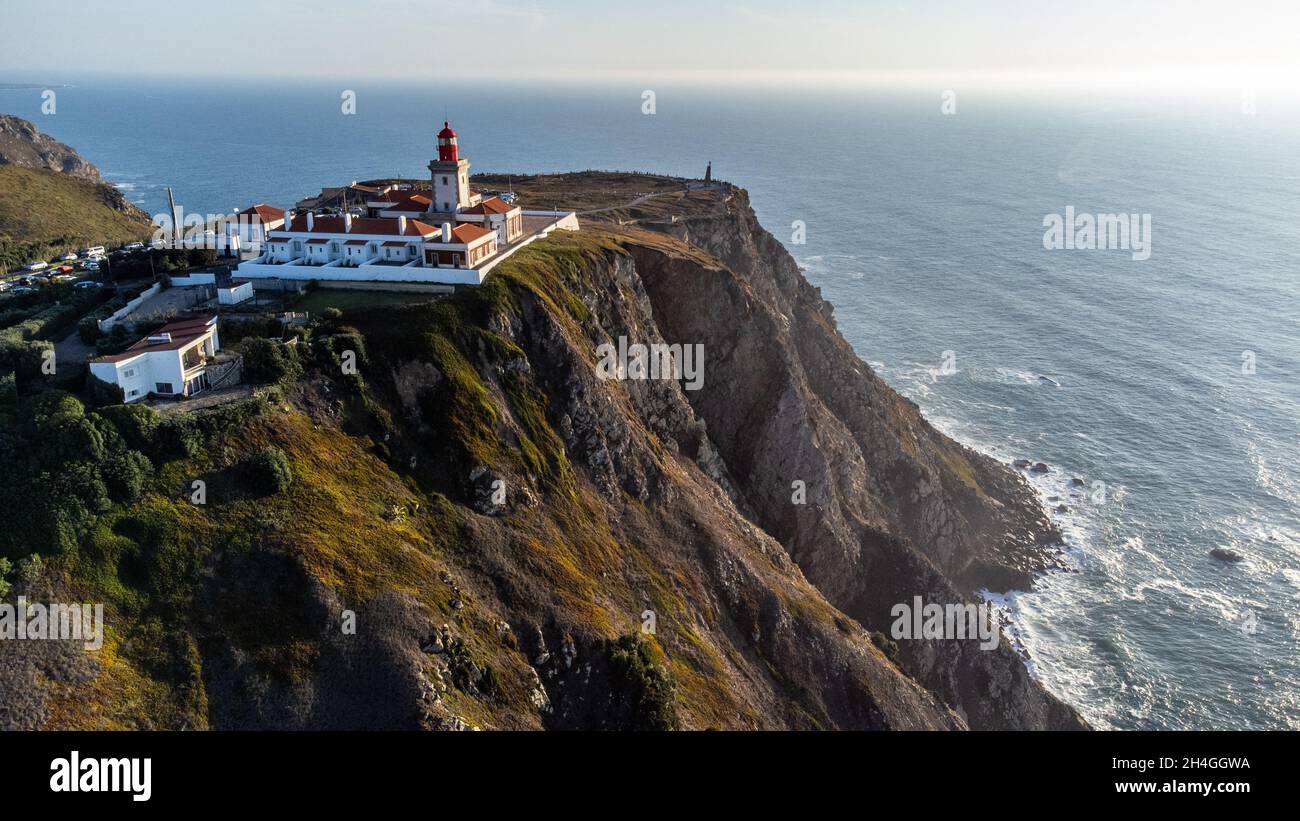 Cabo da Roca lighthouse, Cabo da Roca, Portugal Stock Photo - Alamy