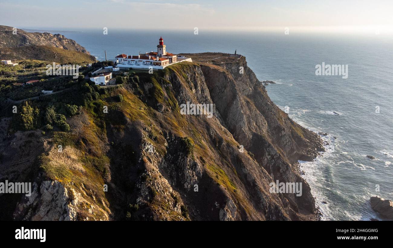 Cabo da Roca lighthouse, Cabo da Roca, Portugal Stock Photo - Alamy