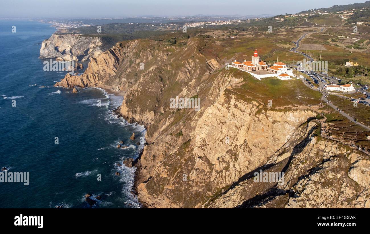 Cabo da Roca lighthouse, Cabo da Roca, Portugal Stock Photo - Alamy
