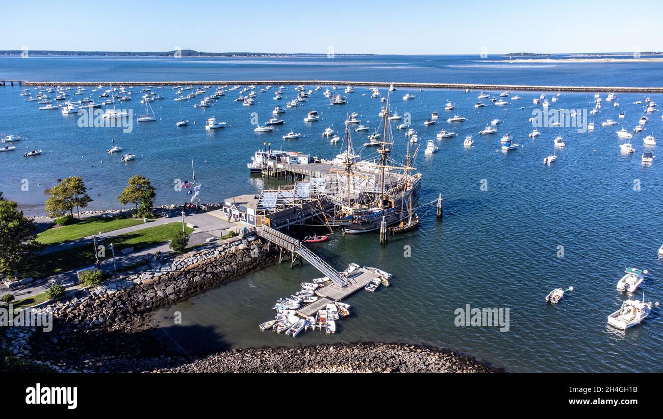 Mayflower II, historic replica, Plymouth, MA, USA Stock Photo - Alamy