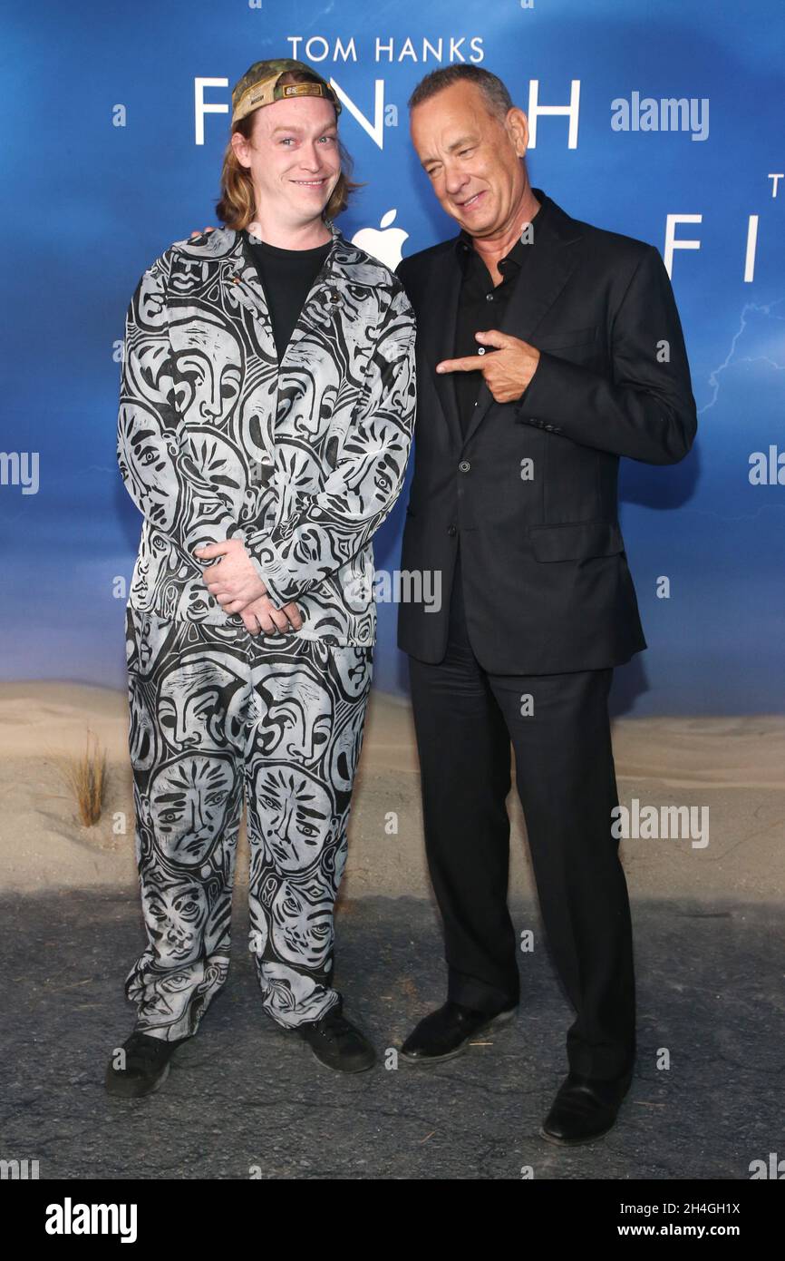 West Hollywood, Ca. 2nd Nov, 2021. Caleb Landry Jones and Tom Hanks at ...